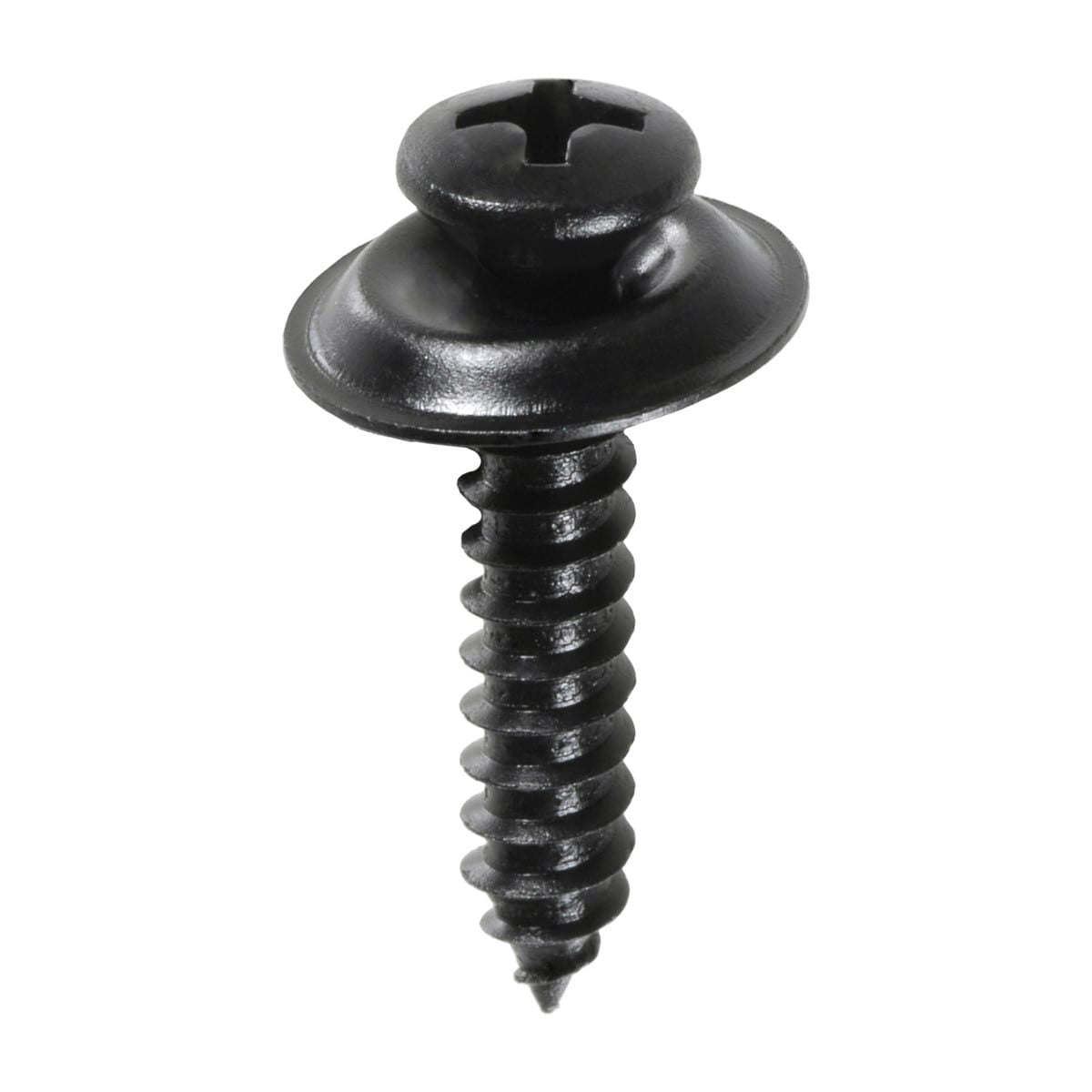 25 Pcs Head AB Tapping Sems Screw Size 10 x 1 Phillips Oval 8 Black Ph ...