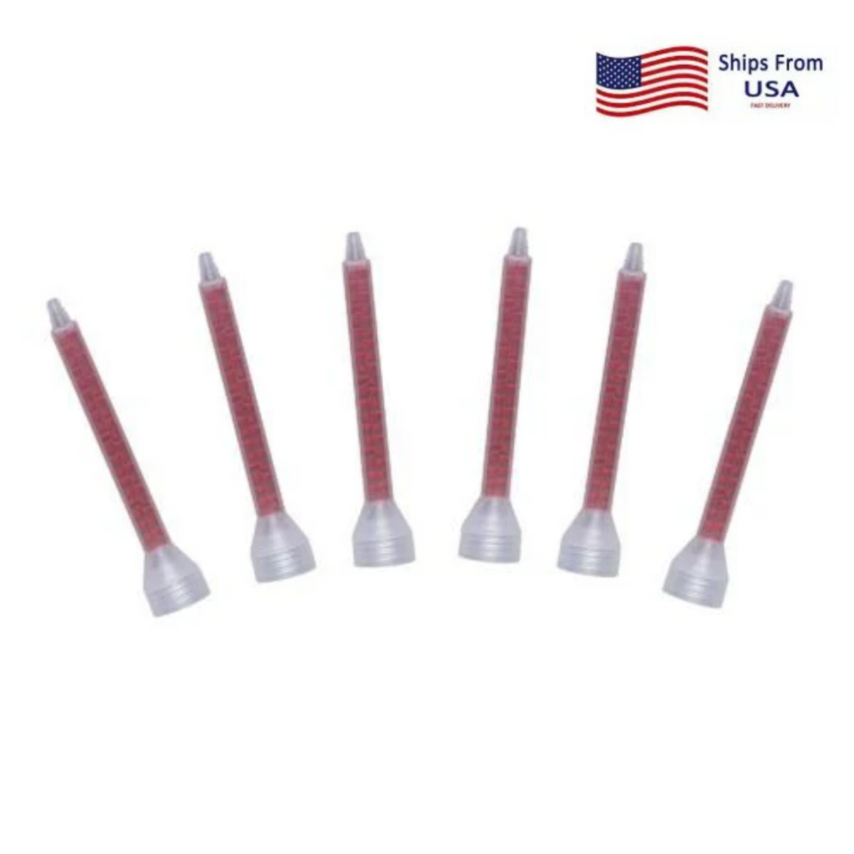 50Pcs Mixing Nozzles Adhesive Long Red Tips Compatibles With Fusor Pro ...