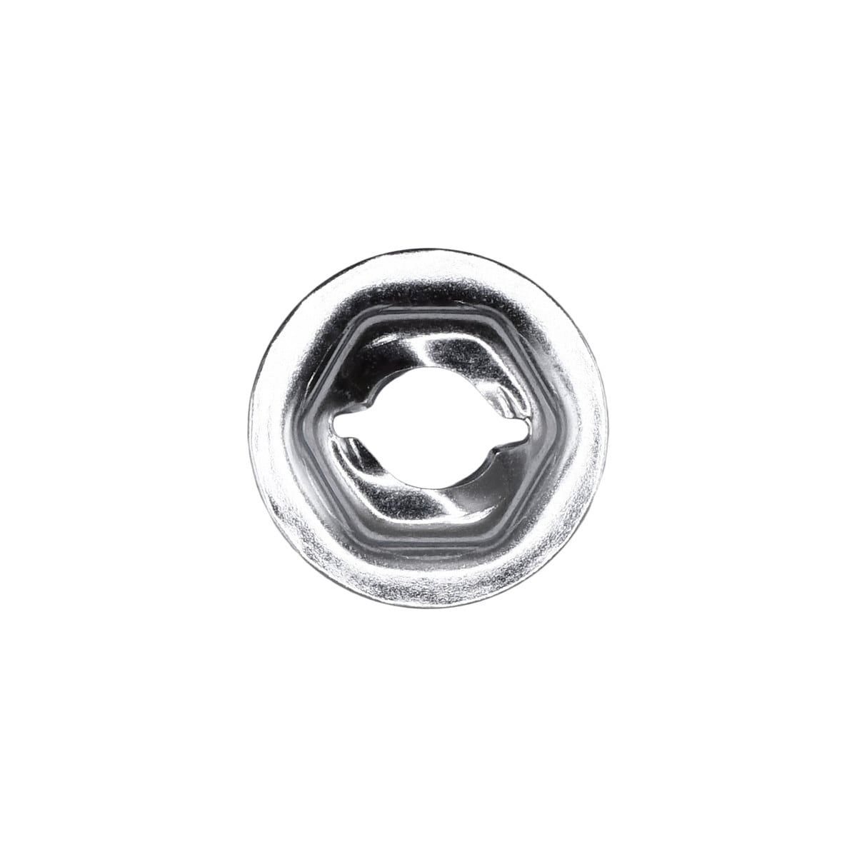 50 Pcs Thread Cutting Nut 1/4 Stud Size 11/16 Washer Diameter Finish Z ...