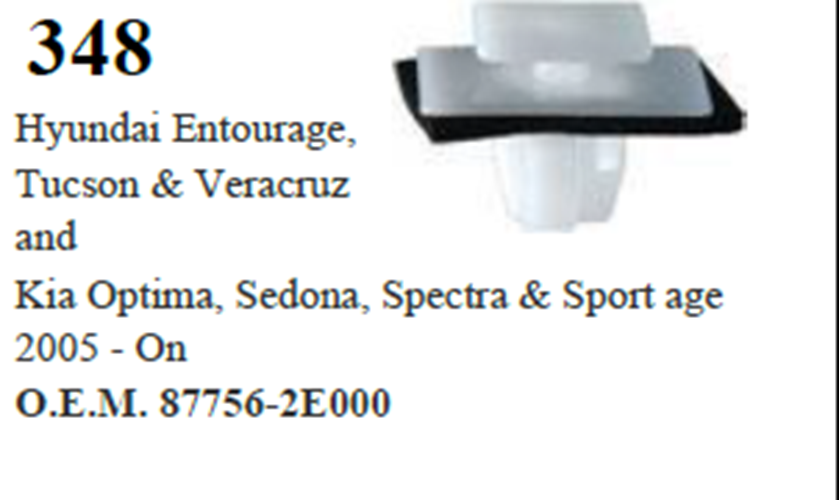 25 Pcs Rocker Panel Moulding Clip Retainer Compatible with Hyundai ...