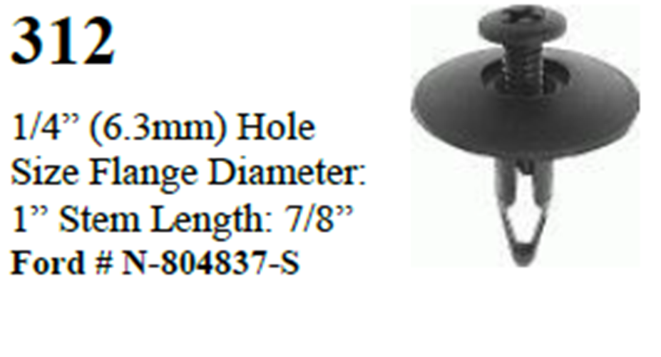 25 Pcs Sight Shield Rivet Retainer Fastener Compatible with Ford ...